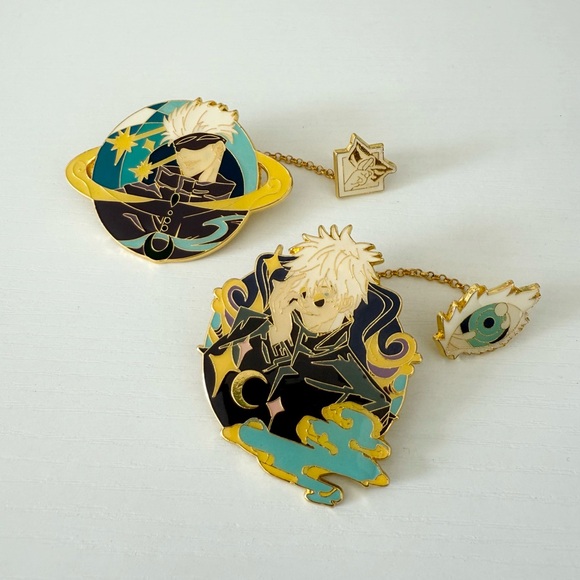 Accessories | Jujutsu Kaisen Collectible Gold Pins Gojo Satoru | Poshmark